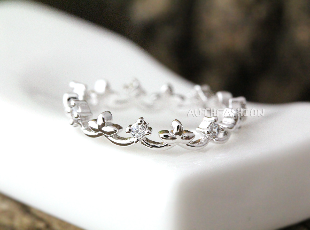 Crystal Crown Ring Tiara Ring Princess Ring Stacking Ring Bridesmaid ...