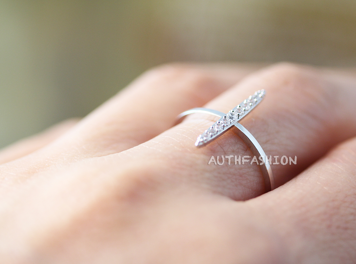 Samuel Pole Crystal Ring Womens Jewelry Gold Silver Gift Idea on Luulla